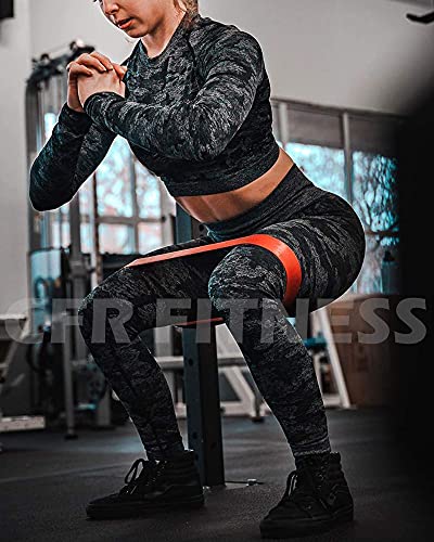 CFR Women High Waist Yoga Pants Butt Lifting Camo Workout Seamless Leggings #0 Black M