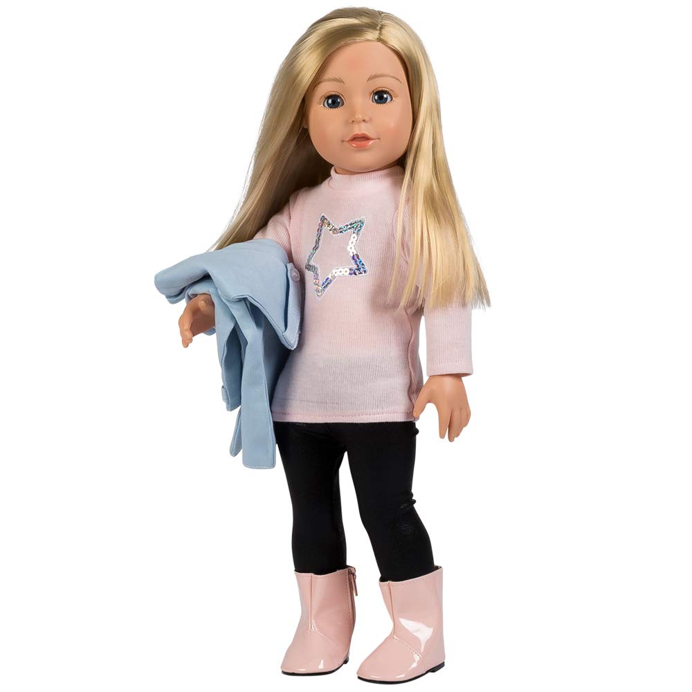 Adora Amazon Exclusive Fun Collection Amazing Girls 18β Baby Doll with Trendy and Changeable Outfit that Fits Most 18β Dolls, Made in Soft Vinyl Premium Material - Starlet Harper