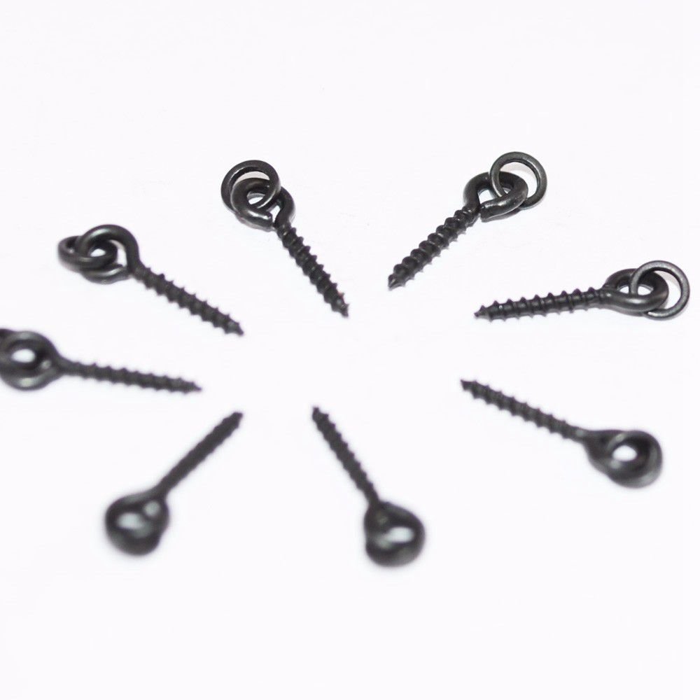 50pcs Carp Fishing Boilie Screw with Solid Ring Bait Tool Chod Rigs Carp Fishing Hair Tackle Accessory