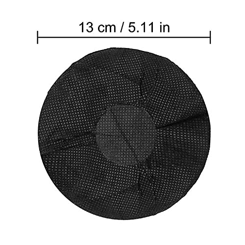 Tvoip 200Pcs Black Non-Woven Sanitary Headphone Ear Cover, Disposable Super Stretch Covers Washable, for Most On Ear Headphones Earpads (13cm/ 5.12 Inch)