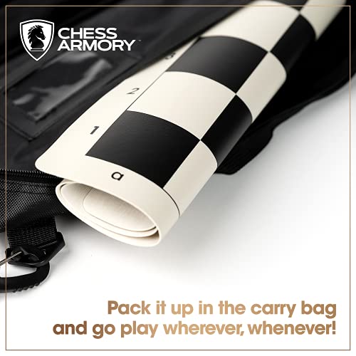 Chess Armory Deluxe Chess Club Set with Clock and Vinyl Board