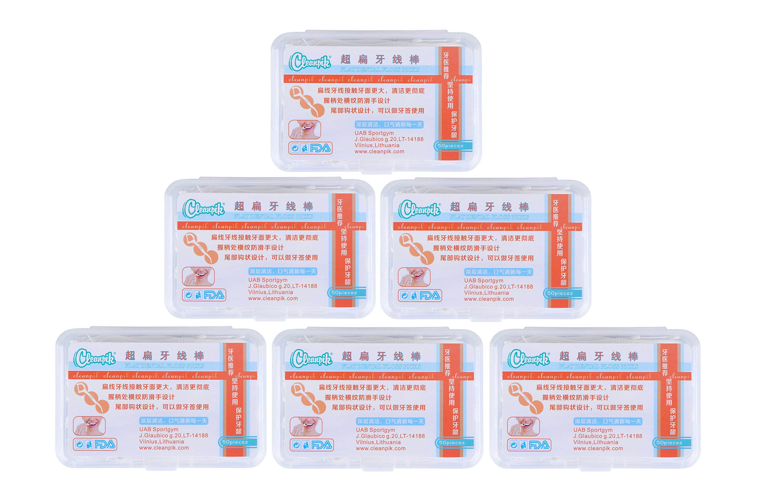 cleanpik Teeth rods affordable bow-shaped ultra-fine flat thread toothbrush bare tooth toothbrush dental floss (6 box)