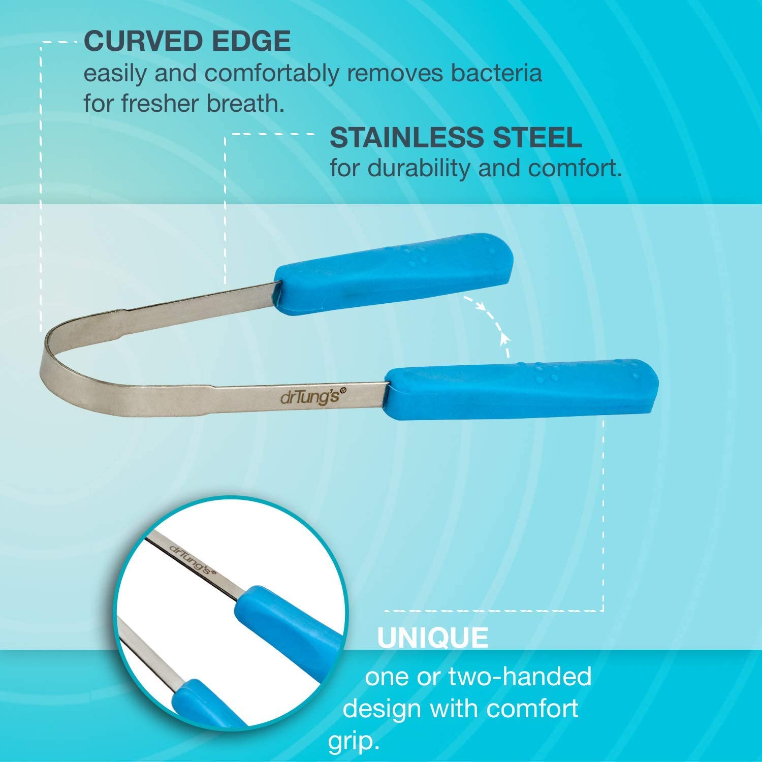 Dr. Tung's Stainless Steel Tongue Cleaner 1 ea (Pack of 2)