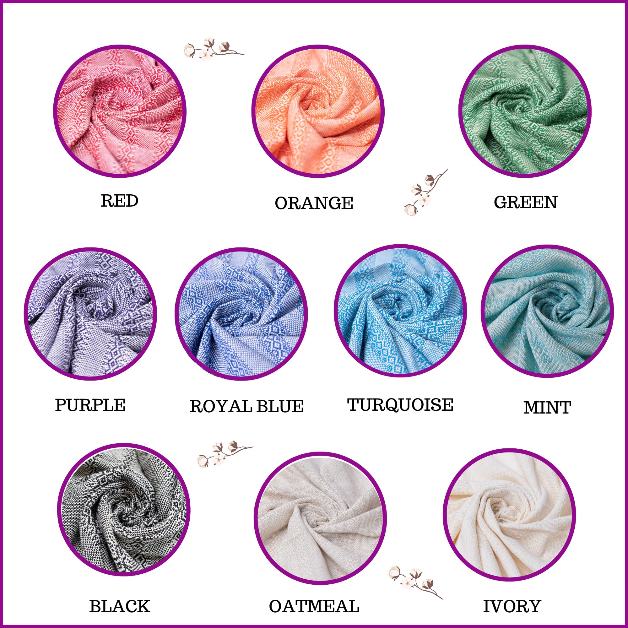 Baby Trapoz Mexican Rebozo Shawl, Ideal for Natural Birth, Doula Massage, 98.5", Royal Blue