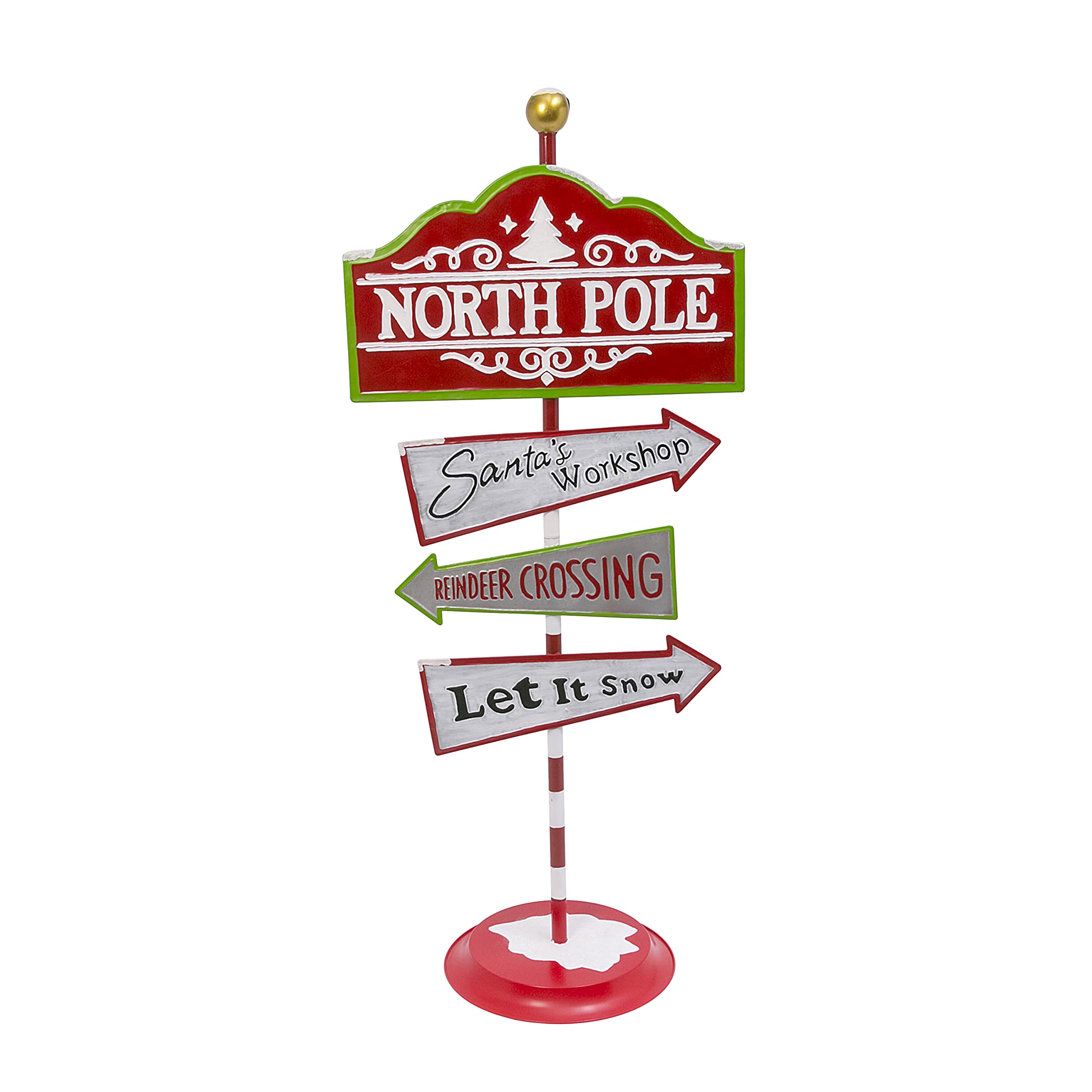 60 in. Metal Holiday Street Sign
