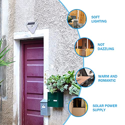 balacoo LED Solar Induction Light Human Body Inductive Wall Street Lamp Outdoor Security Landscape Lantern for Patio Stairs Garden Pathway Home Light