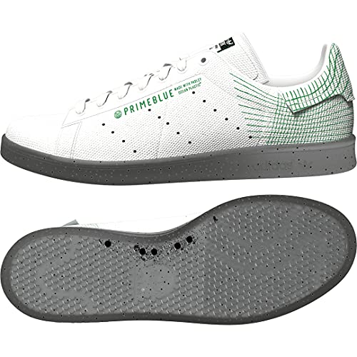 adidas Originals mens Stan Smith Primeblue White/Green/Black 6