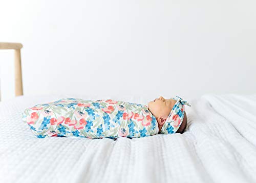 Large Premium Knit Baby Swaddle Receiving Blanket "Wren" by Copper Pearl