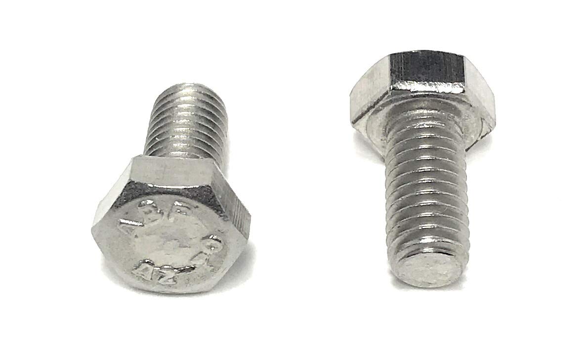 M5-.80 X 10 Hex Head Cap Screw Hex Bolts DIN933 (M5x10) Full Thread A2-70 Stainless Steel (25 Pieces)