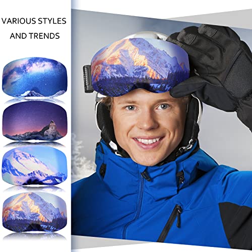 8 Pieces Ski Snowboard Goggle Cover Microfiber Ski Goggle Protector Snow Sports Goggle Cover Sleeve Lens Scratch Dust Protection for Outdoor Activities Travel Storage Accessories