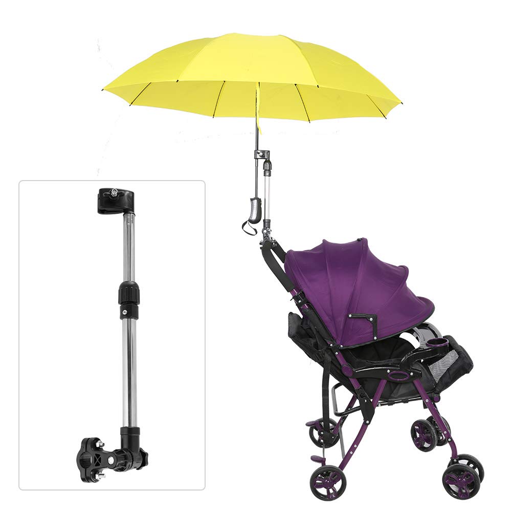 Keenso Umbrella Stand, Baby Stroller MBC Umbrella Stand Pram Retractable Umbrella Holder Stainless Steel and Spare Parts