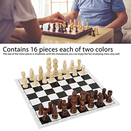 Chess Set,Chess Set with Foldable Board and Weighted Pieces,2 in 1 Travel Board Games for Kids and Adults, Folding Roll up Chess Game Sets,Packs and Travels Easy