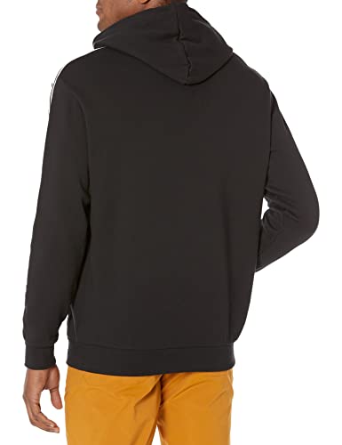 adidas Originals Men's 3 Stripe Hoodie, Black/Team Power Red/Team Collegiate Gold/White, X-Large