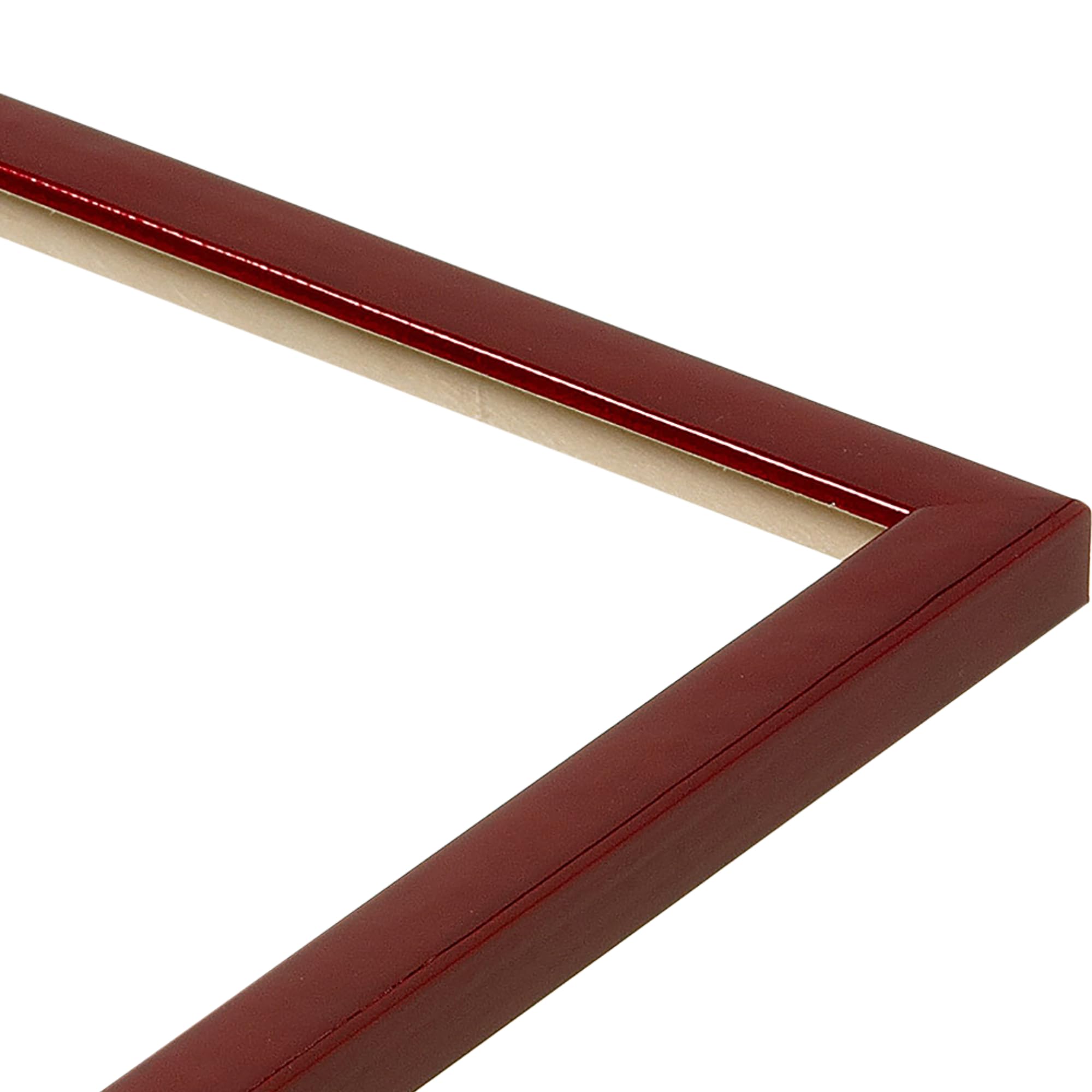 8" x 10" Shimmering Red Narrow Width Table Top Frame - 100% Natural Wood & High Definition Glass, Used Vertically or Horizontally for Tabletop Display Contemporary Style Frame