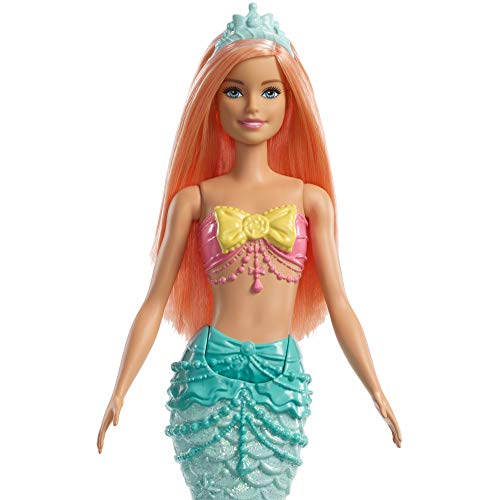 Barbie Dreamtopia Mermaid Doll, approx. 12-inch, Rainbow Tail, Coral Hair, for 3 to 7 Year Olds
