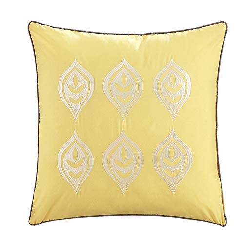 Chic Home 6 Piece Sicily Oversized Overfilled Comforter Set, Twin, Yellow
