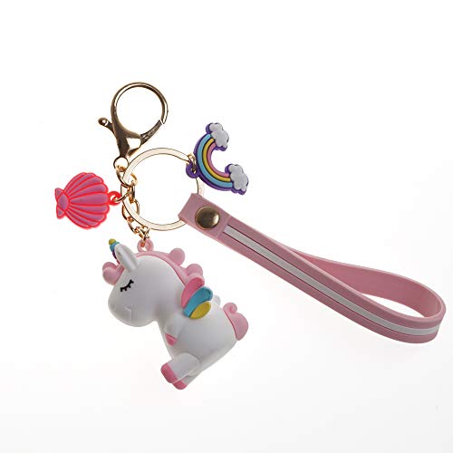 Unicorn Aiprod 1 2 Case with Keychain/Fur Ball/Strap (White)