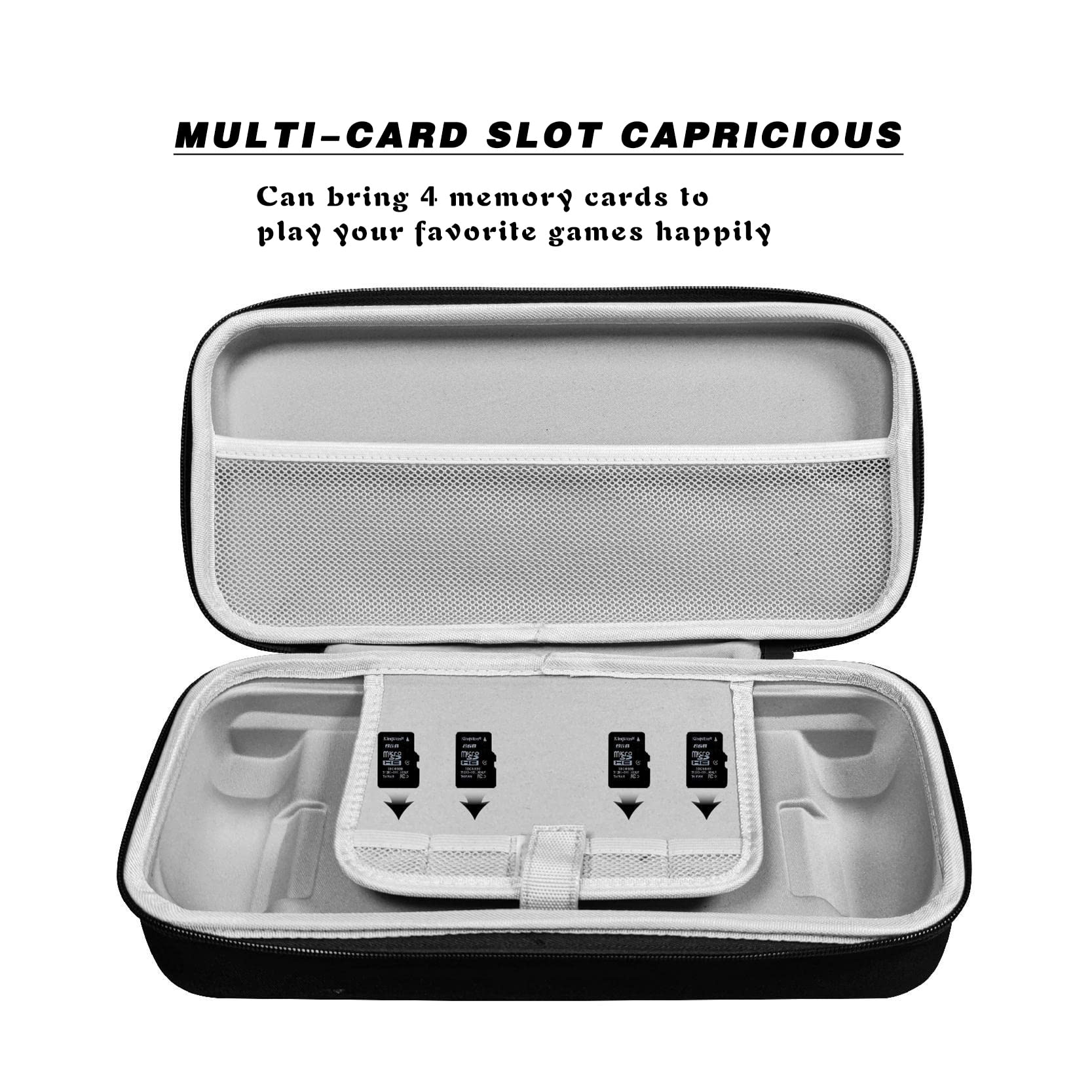 5 In 1 Game Console Case For Steam Deck, Hard EVA Carrying Case Rubber Sleeve + Tempered Film + Host Bracket + Charging Cable + Storage Bag, Nylon Travel Gear Storage