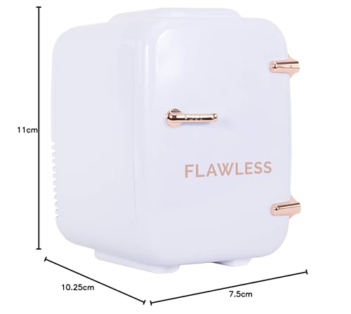 Finishing Touch Flawless Mini Beauty Fridge for Makeup and Skincare, White, 4 Liter