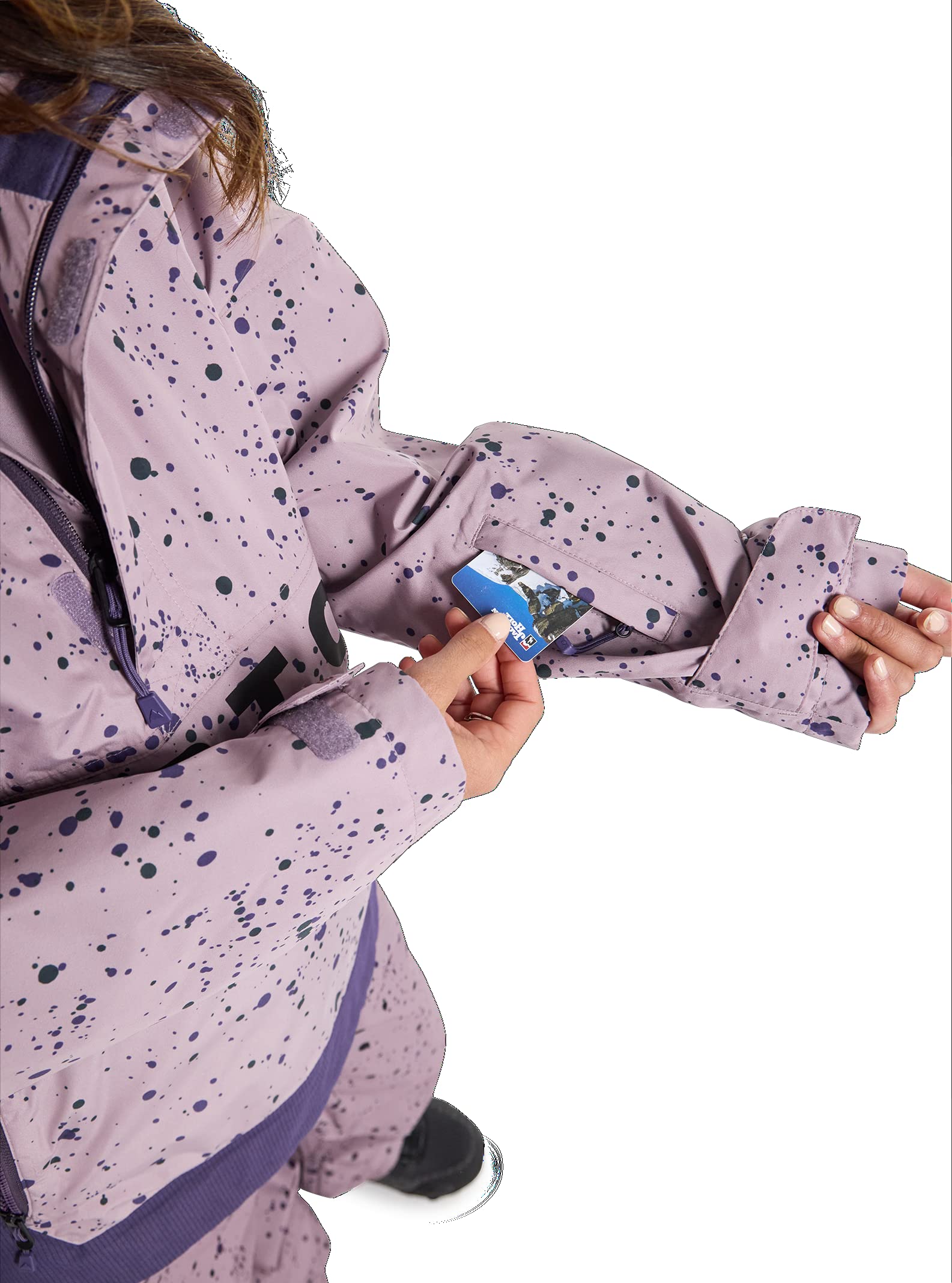 Burton Women's Standard Frostner 2L Anorak Jacket, Elderberry Spatter/Violet Halo, X-Small