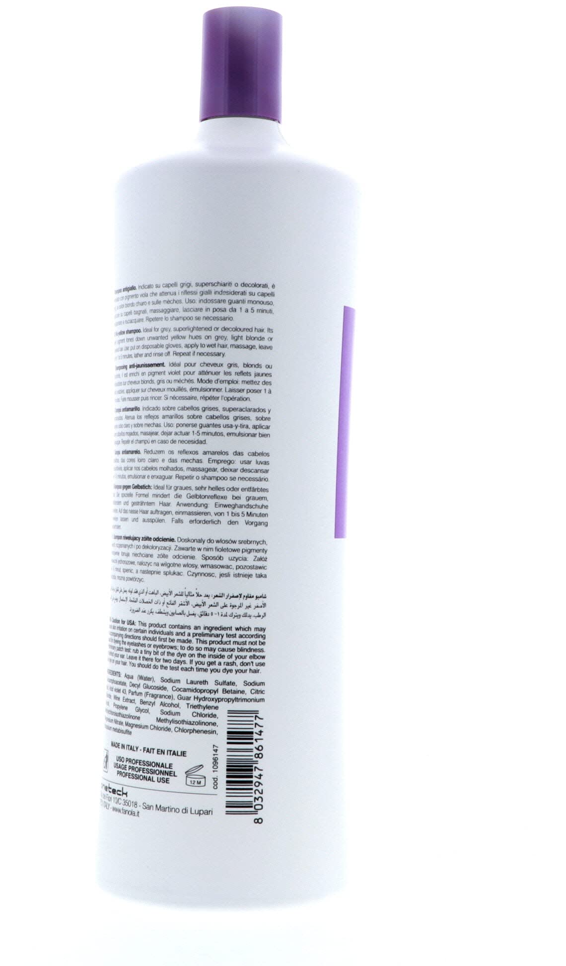 Fanola No Yellow Shampoo, 1000 ml (Pack of 2) ,33.8 Fl Oz,Pack of 2