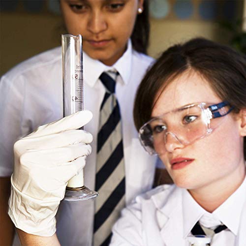 FEIGO 5 Pack Glass Graduated Cylinder 5ml 10ml 25ml 50ml 100ml Lab Measuring Cylinders Set with 1 Stirring Rod