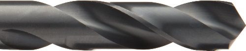 Chicago Latrobe 239 Series High-Speed Steel Reduced-Shank Drill Bit Set with Plastic Case, Black Oxide Coated, Round Shank, 118 Degree Conventional Point, 5-piece, 1/4" - 1/2" x 1/16"
