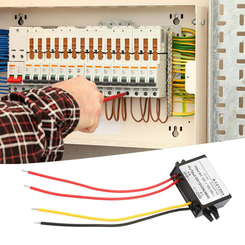 Step Down Power Supply, Car Voltage Regulator, AC 10-28V to DC 12V Converter AC-DC Power Supply Module(3A)