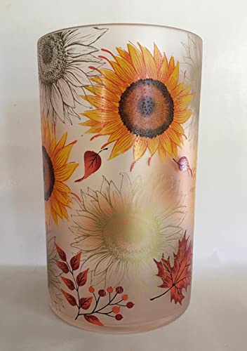Yankee Candle Fall Sunflowers Large Glass Jar Candle Holder