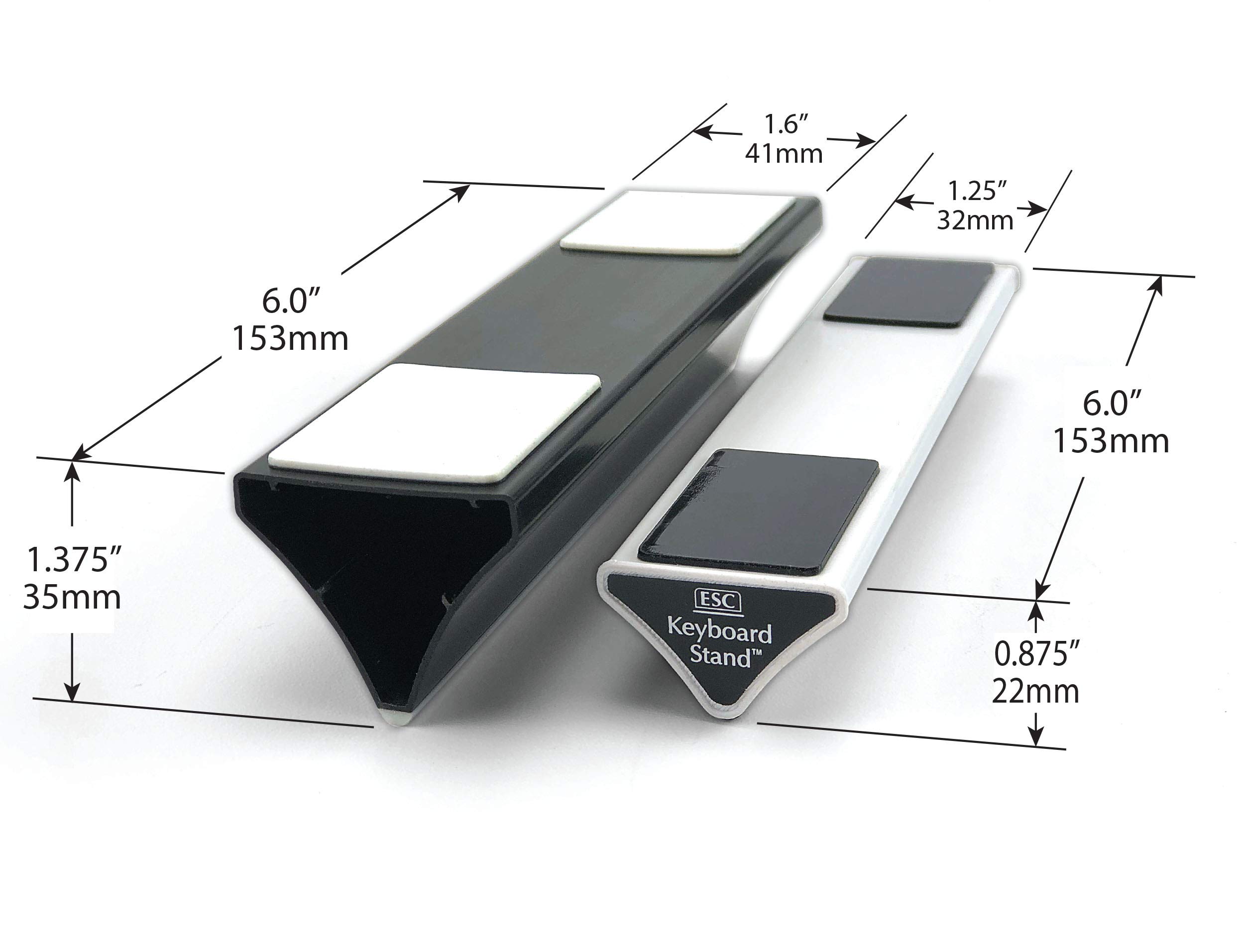 GPG2 ESC Computer Keyboard and Laptop Stand, Ergonomic Angles and Tilt, Two Sizes of Stands Included, Compatible with Flat-Back Keyboard Only