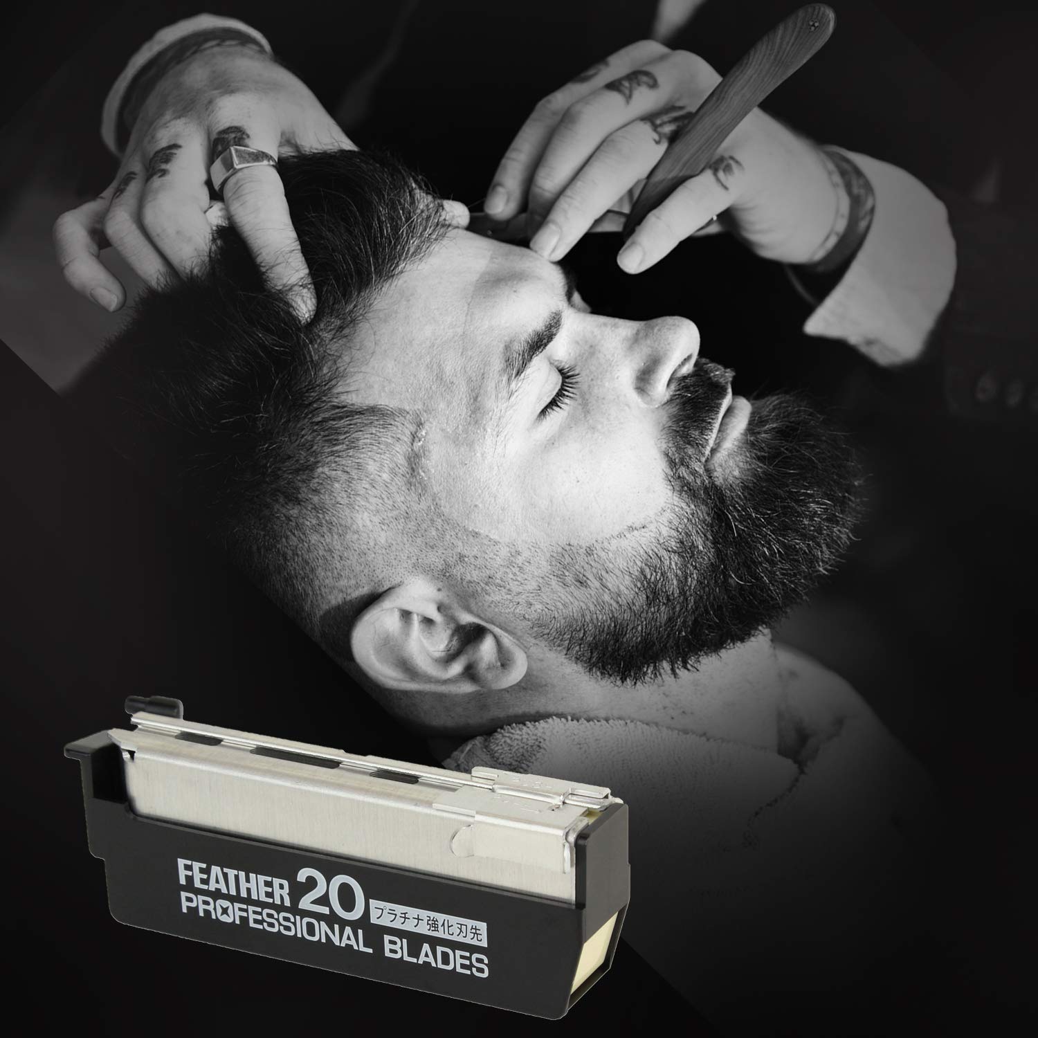 Feather Artist Club Professional Razor Blades - (5 Pack of 20) - Single Straight Edge Razor Blade Refills for Shaving - For Men & Barbers