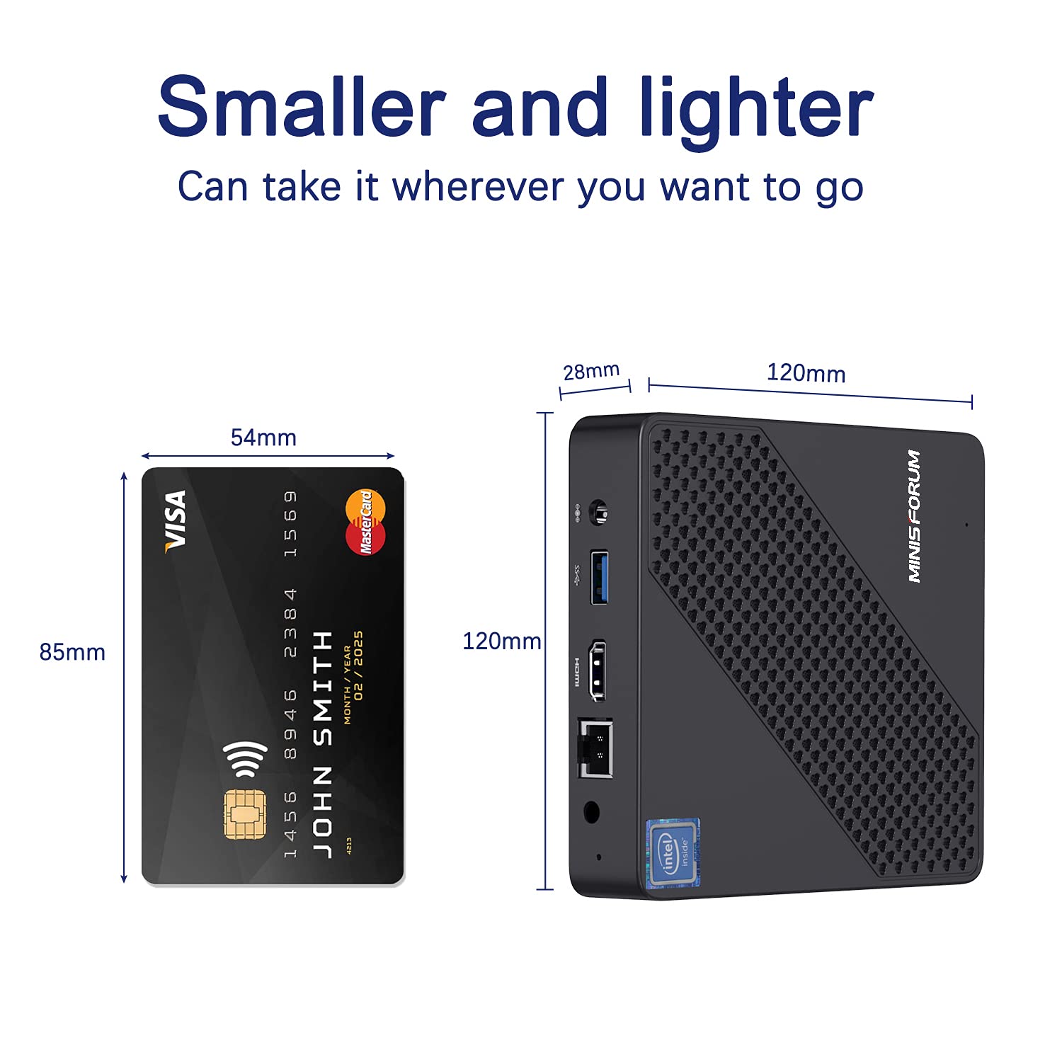 KODLIX Mini PC, Celeron N3350 Dual-Core Processor, 4GB LPDDR4 64GB eMMC, Fanless Mini Desktop Computer Support 4K HD/HDMI+VGA Port/Dual WiFi/Gigabit Ethernet/BT 4.2