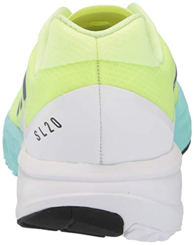 adidas Women's SL20 Running Shoe, Yellow/Crew Navy/Aqua, 12