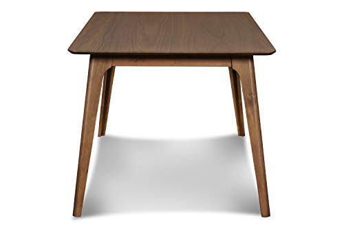 New Classic FURNITURE Mid-Century Modern Oscar Dining Table, 60-Inch, Walnut