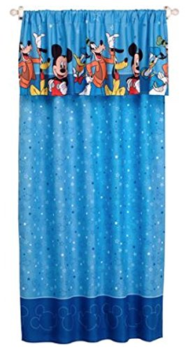 Disney Mickey Mouse Playground Pals Window Valance, Blue 50" x 16"