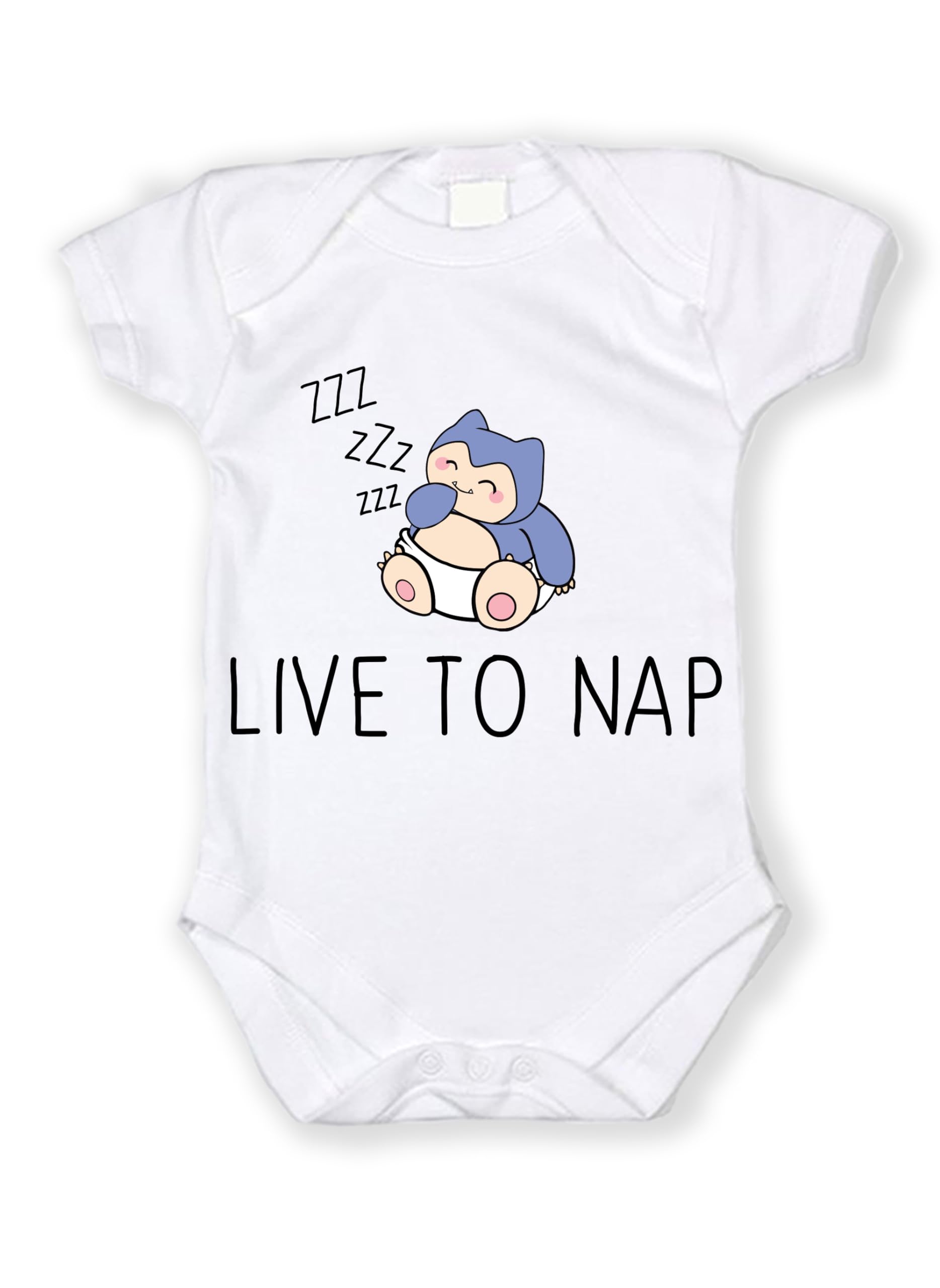 Dittoxpression Live to Nap Unisex Baby Bodysuit (3-6 MO) White