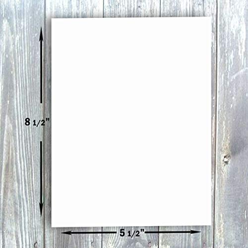 Hamilco White Cardstock Thick Paper - Blank Index Flash Note & Post Cards - Greeting Invitations Stationary 5 1/2 X 8 1/2" Heavy Weight 80 lb Card Stock for Printer - 100 pack