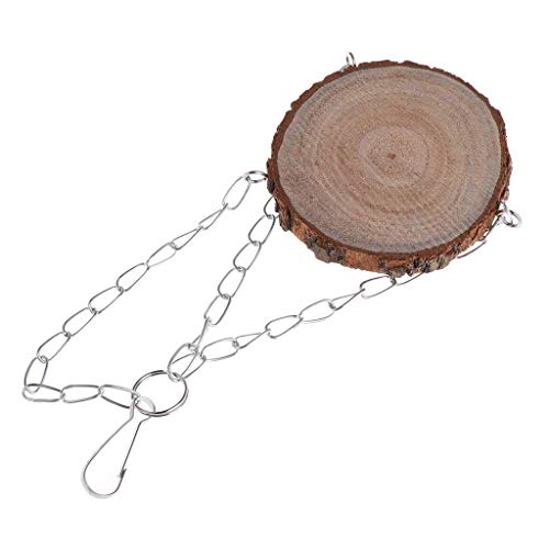 Hamster Wood Hammock Parrot Swing Toys Bird Perch Hamster Squirrel Wood Hanging Cage Chain Decoration