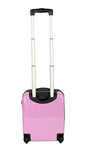 Betsey Johnson Designer Underseat Luggage Collection - 15 Inch Hardside Carry On Suitcase for Women- Lightweight Under Seat Bag with 2-Rolling Spinner Wheels (Flamingo Strut)