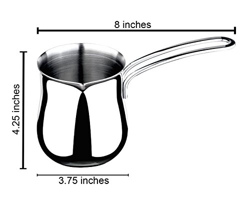 Cuisinox Stainless Steel Turkish Cezve Coffee Pot, 24 oz.