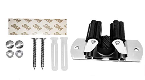 QQT PLUS Mop and Broom Holder Organizer, Stainless Steel Wall Mount Hanger, Garden Tool Organizer for Garage, Mounted Tool Rack Organizer