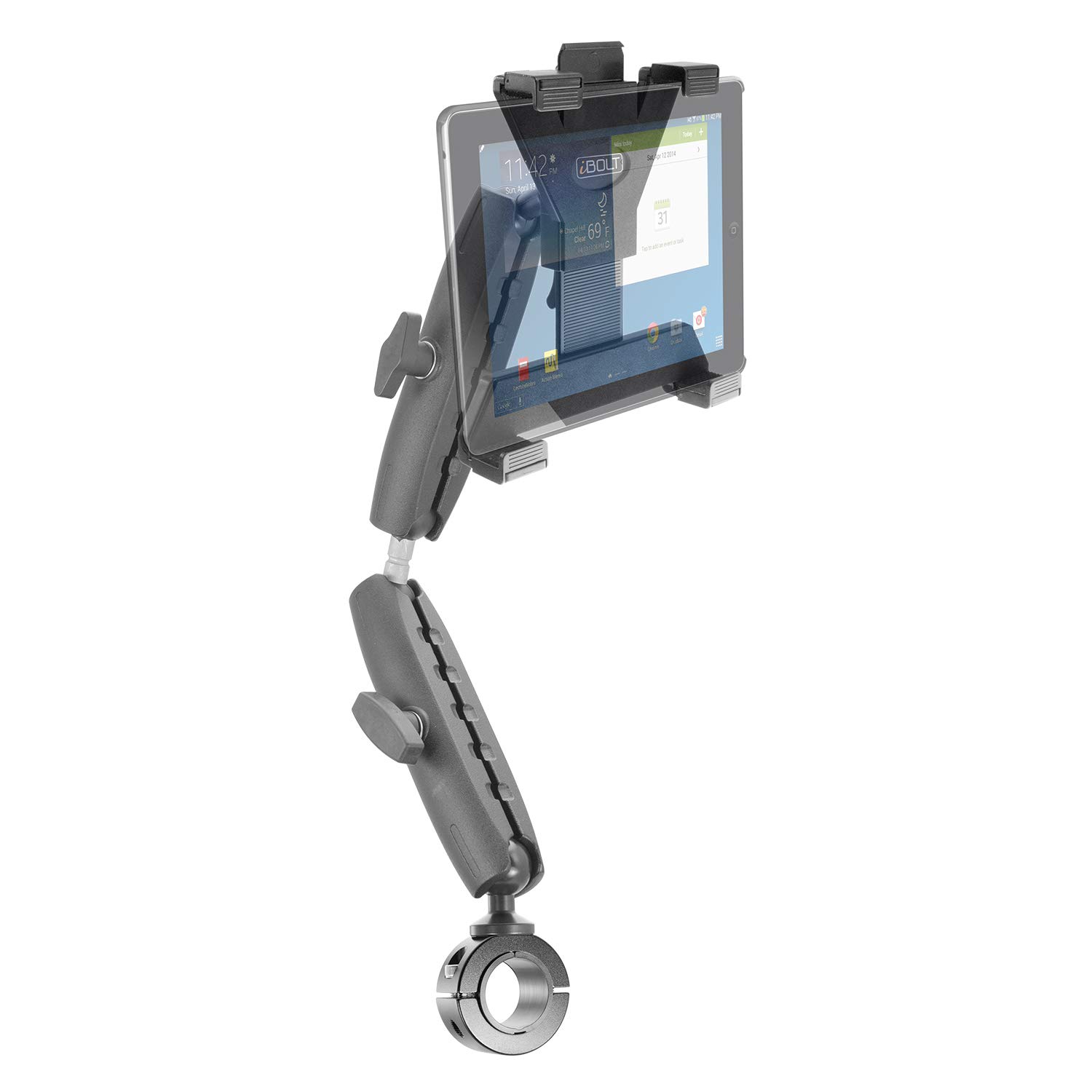 iBOLT TabDock Accessibility Post/Pole/Rail/Handlebar Mount for Wheelchairs/Exercise Equipment, etc. Fits 7-10 inch Tablets (iPad, Samsung Galaxy Tab)