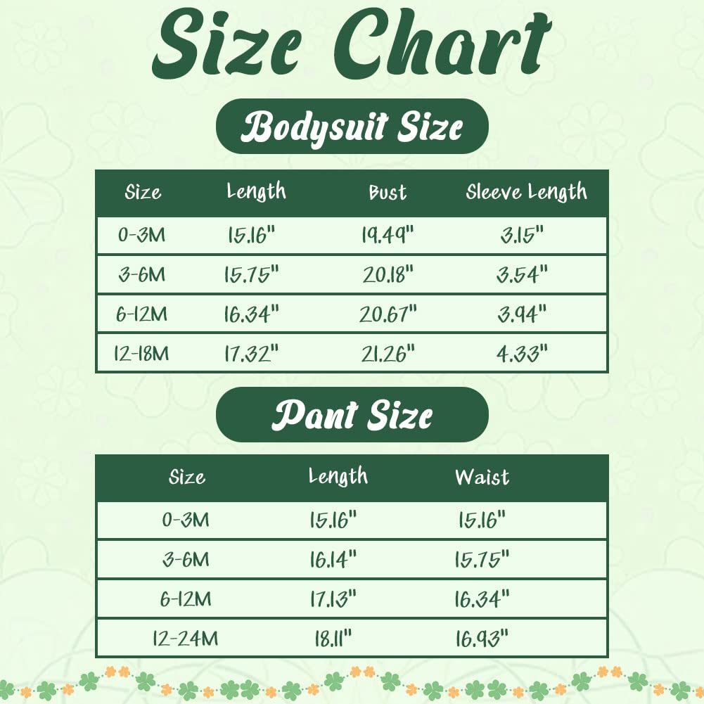 XIFAMNIY Baby Boys Newborn My first St. Patrick's Day Green 2PCs Bodysuit Romper Pant Outfit Set