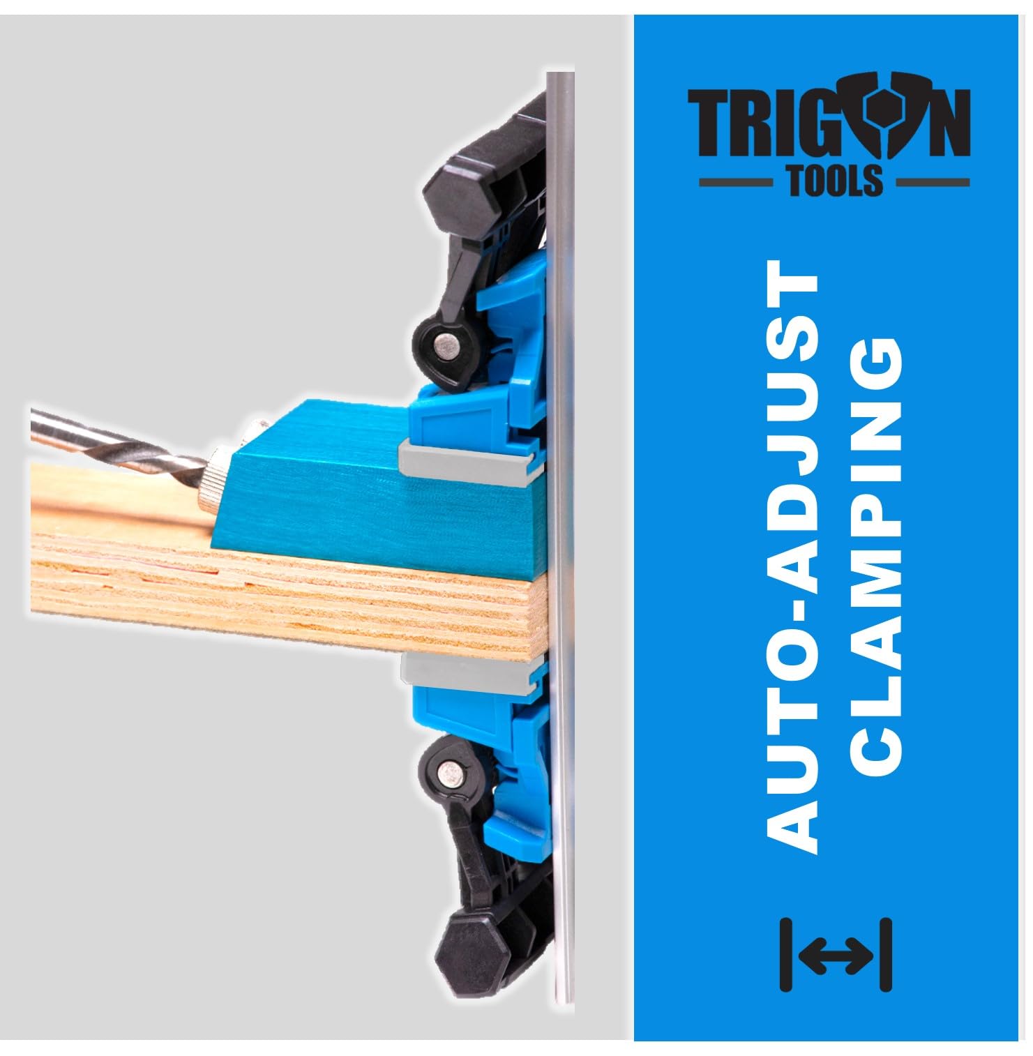 T-Track Clamps for woodworking, T Track accessories, for T-Track Profile (3/4’’ * 3/8’’) | Stop Blocks | Inline Auto Adjust Quick Release Woodworking Clamps, for Routers, Drill press, Table saws, 4pc
