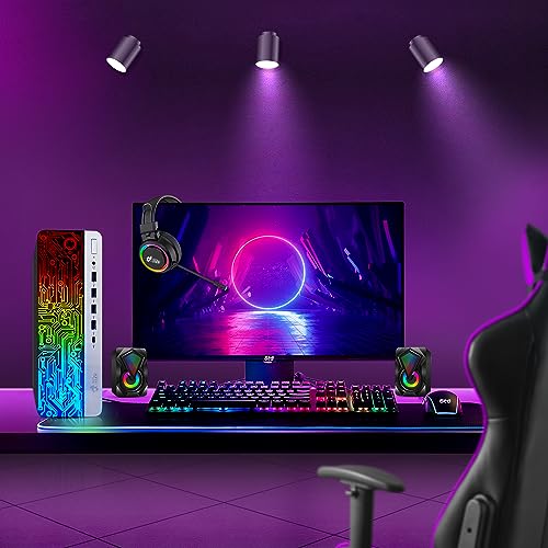 BTO RGB Gaming PC Desktop - Intel Core i5 7th Gen, 16GB DDR4 Ram, 1TB SSD, NVIDIA GeForce GTX 1050 Ti 4GB Graphics Card, Windows 10 Pro, Computer Tower for PC Gaming, HDMI (Renewed)