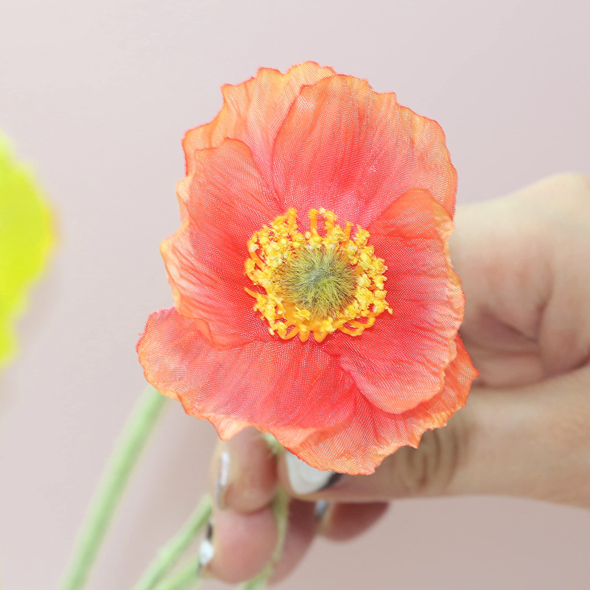Banllis Artificial Flowers, Fake Flower Faux Plastic Plants for Home Decor DIY Wedding Kitchen Garden, Crown, Party, Hotel, Table - 4pcs