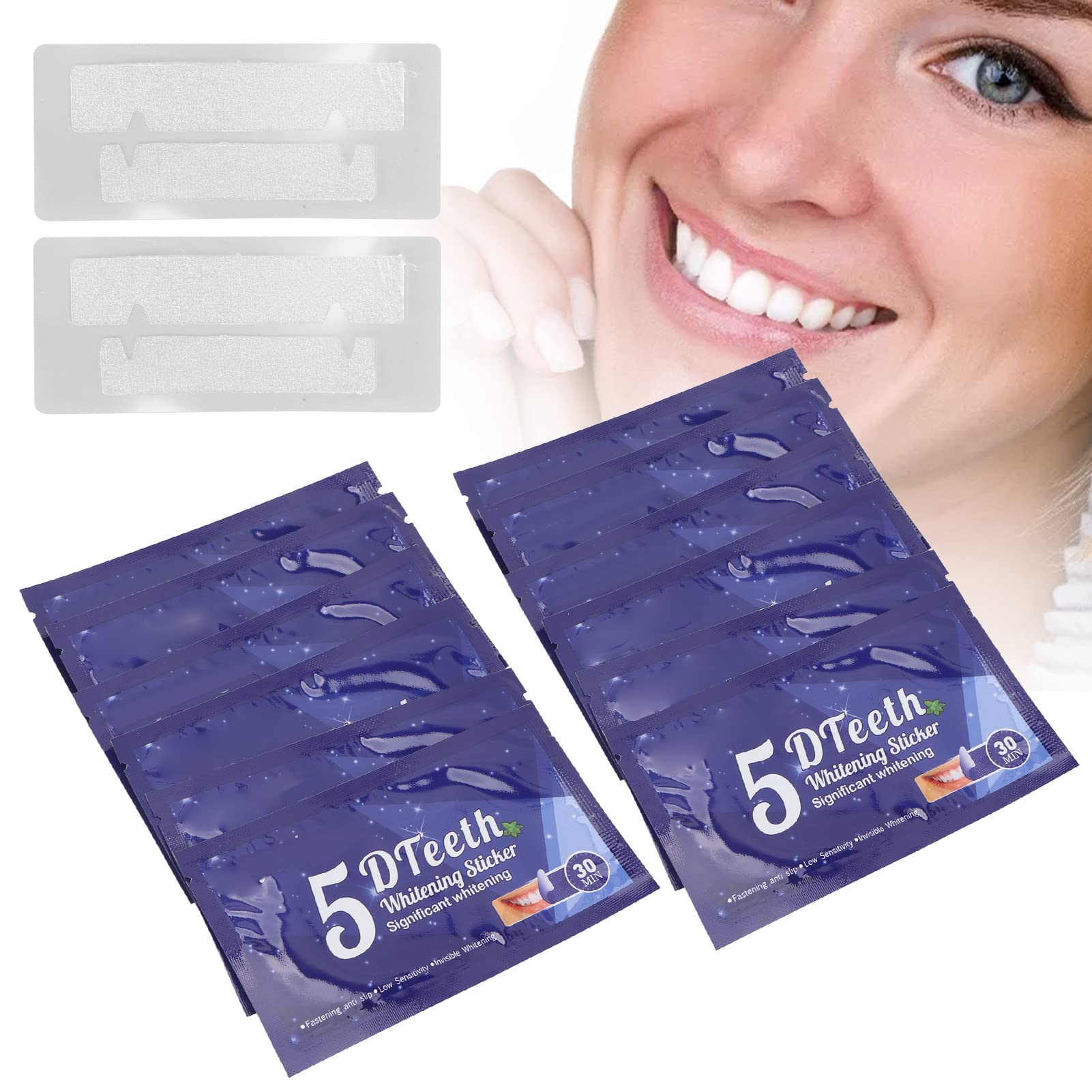5D Teeth Whitening Strips, Sensitivity Free Whitening Strips, Dental Teeth Whitening Kit, 14 Whitener Strips, Remove Smoking, Coffee and Wine Stains, Whitening Without Any Harm