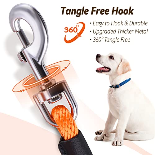 lynxking Check Cord Dog Leash Long Lead Training Tracking Line Comfortable Handle Heavy Duty Puppy Rope 10ft 15ft 30ft 50ft for Small Medium Large Dog