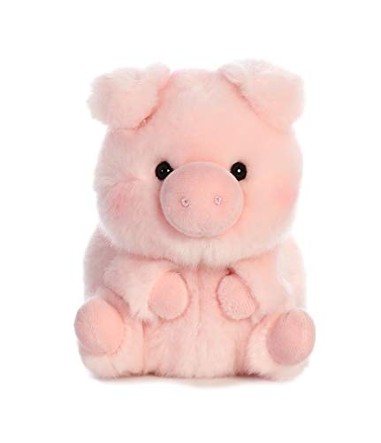 Aurora World Pig, Cow and Chicken Stuffed Animal Plush Toy | Farm Animals Theme | Bundle of 3 Rolly Pet Items, 5 inches Each