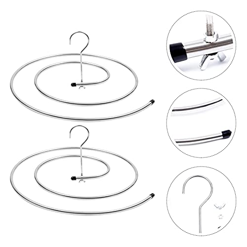 BESPORTBLE 2pcs Spiral Hanger Spiral Drying Rack Sheets and Blankets Hanging Spiral Saving Rack Drying Rack Square Spiral Quilt Storage Hanger Stainless Steel